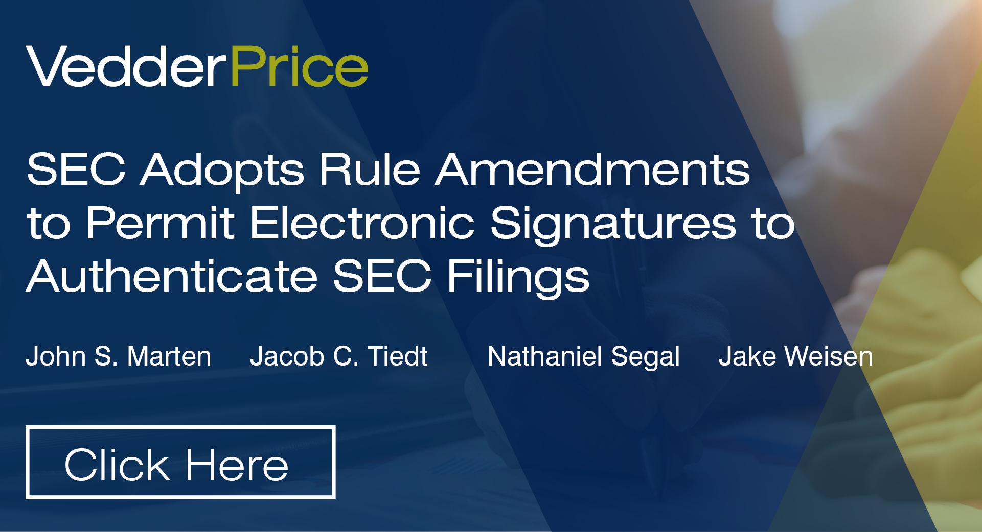 SEC Adopts Rule Amendments to Permit Electronic Signatures to ...